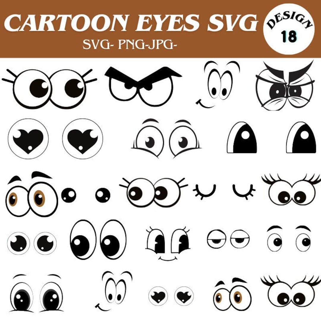 Eyes Svg Bundle, Emoji Eyes Svg, Emoticon Svg, Face Svg, Emoji Eyes ...
