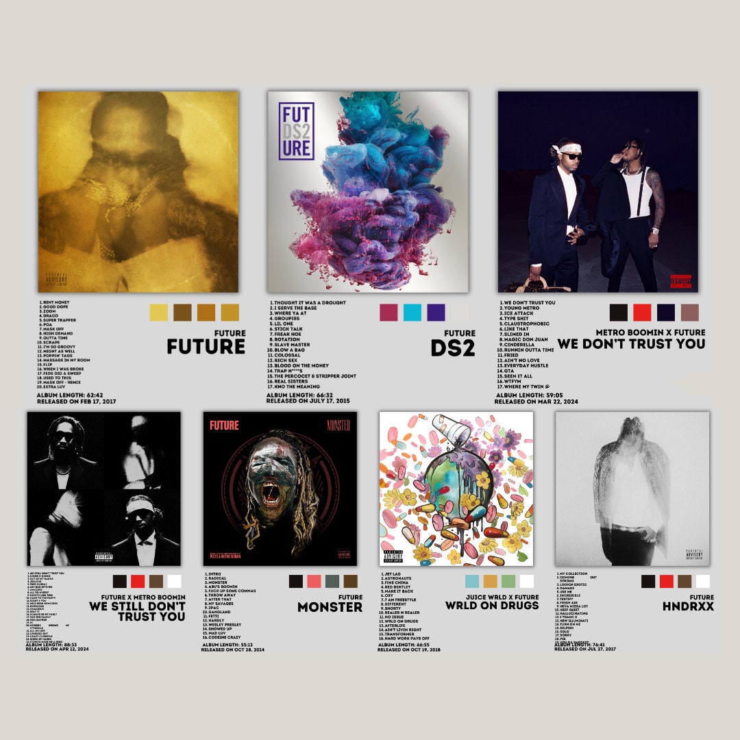 Lot of 7 Future Rapper Posters Wall Decorative Art Hip-hop Rap Pop ...