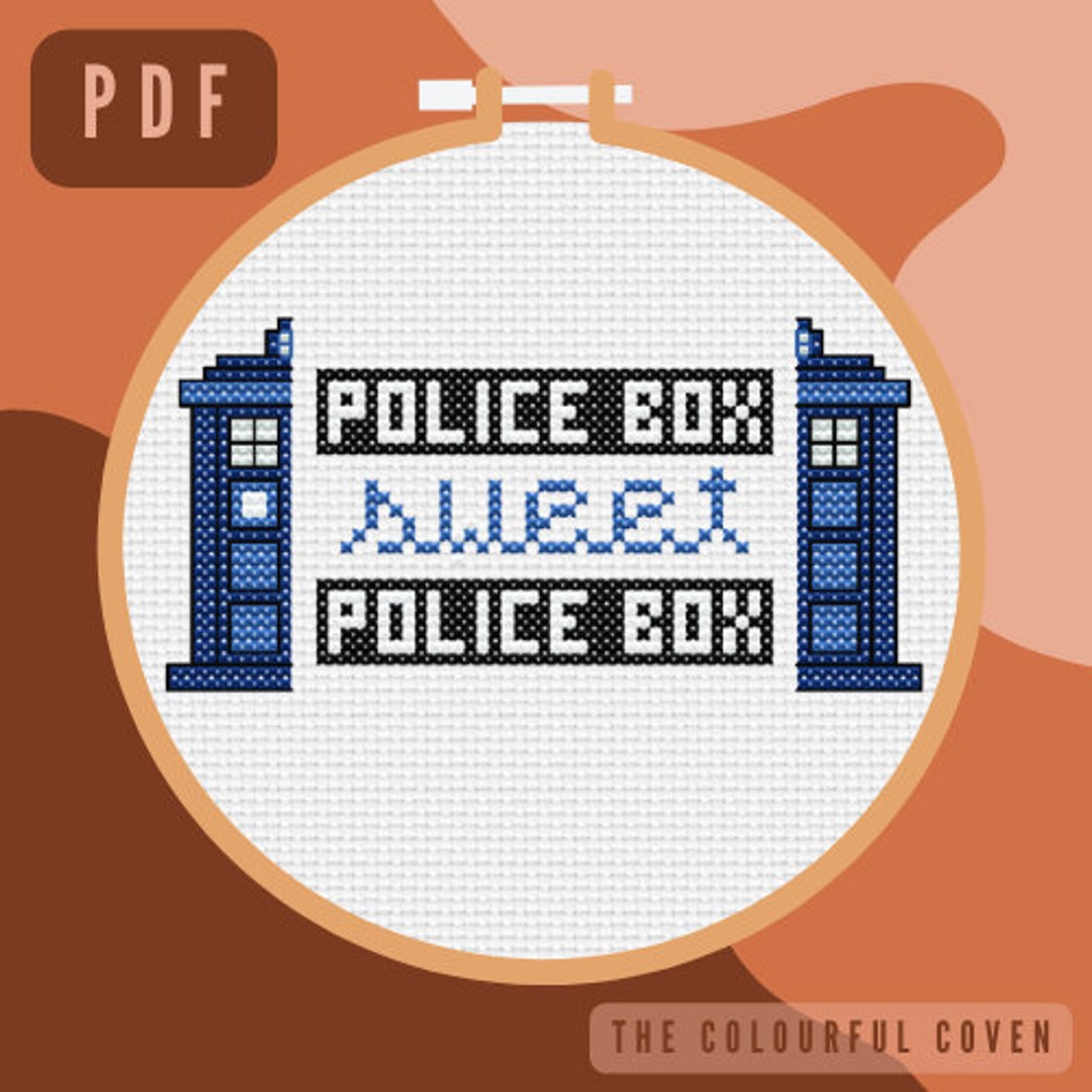 Police Box Sweet Police Box Cross Stitch Pattern (PDF Download) - Etsy