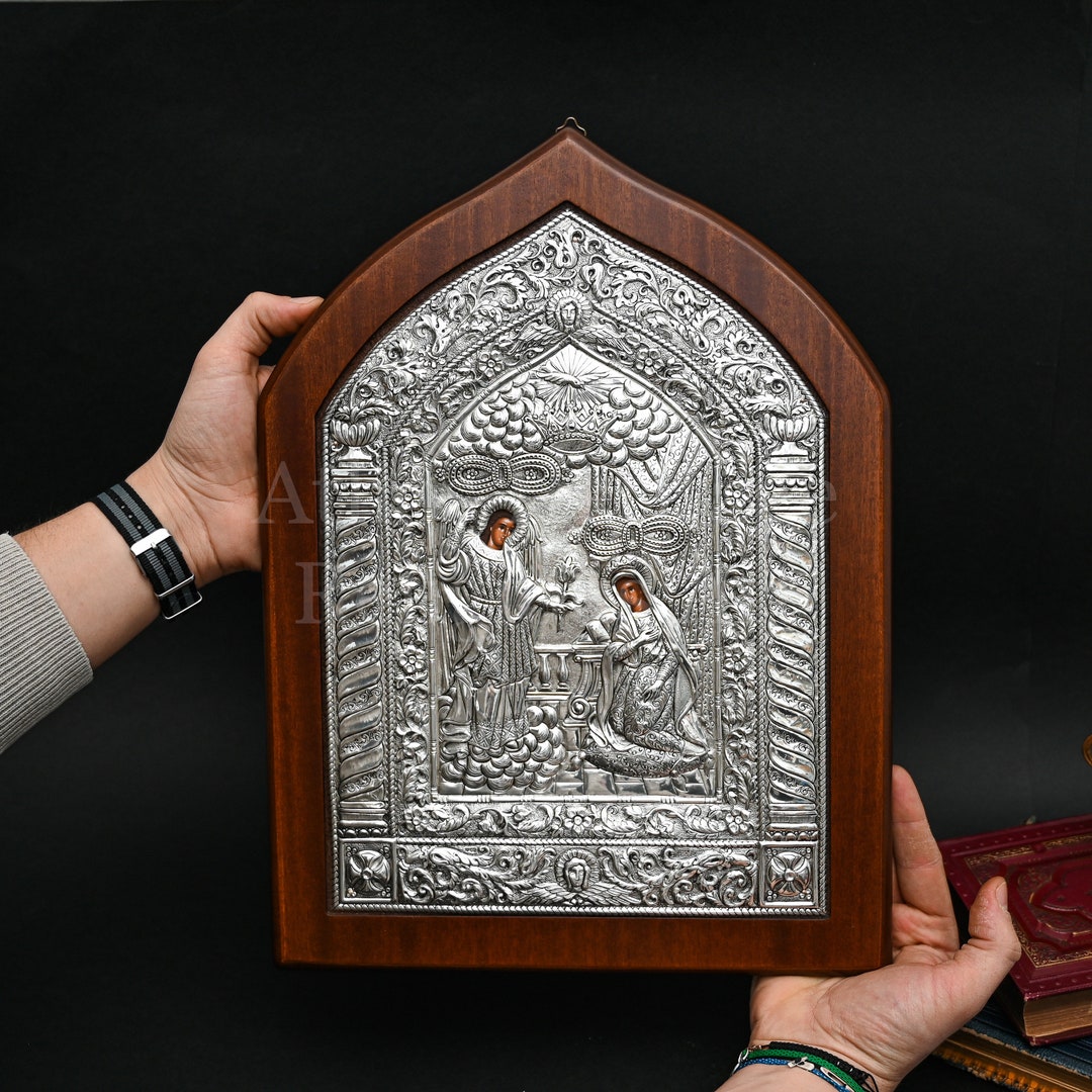 The Annunciation Icon of Tinos Island, Virgin Mary Evangelistria Church ...