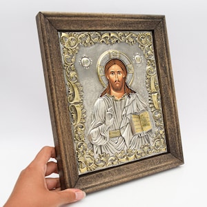 Christ Blessing Orthodox Icon of Jesus Praying Altar Church Shrine Icon ...