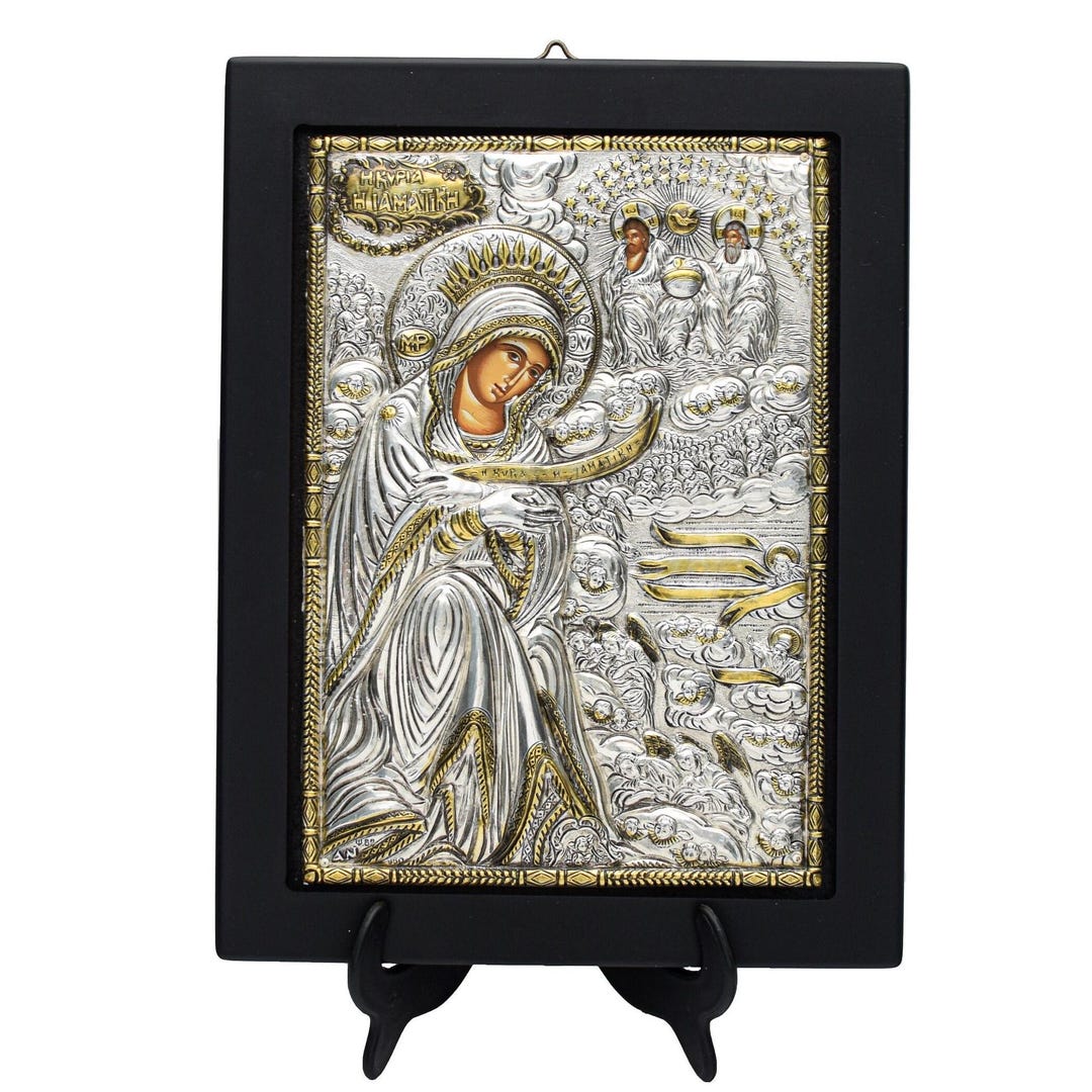 Healer Orthodox Icon of Panagia Iamatiki, Christian Gift of Virgin Mary ...
