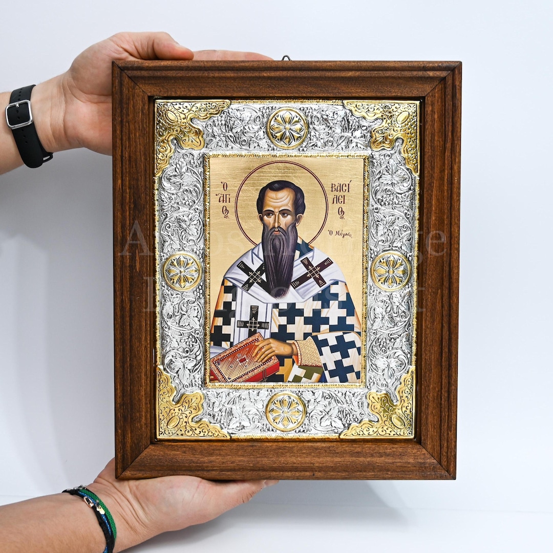 Saint Basil of Caesarea Orthodox Icon, Devotional Art Gift, Christian ...