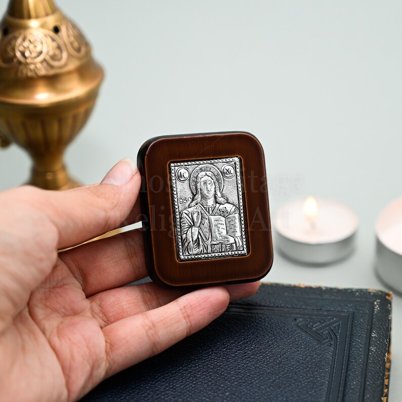 Small Orthodox Icon jesus Christ Icon Greek Orthodox Gift for Family ...