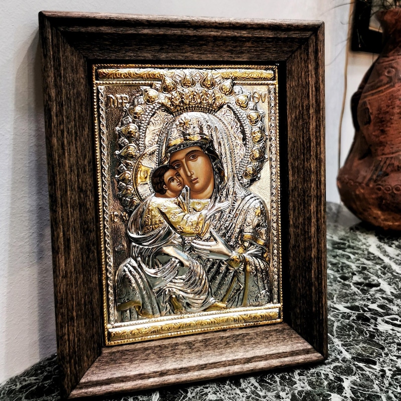 Virgin Mary Icon - Etsy