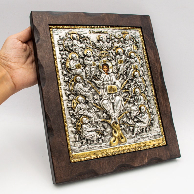 Tree of Life Jesus Orthodox Icon Wall Plaque Religious Home Decor ...