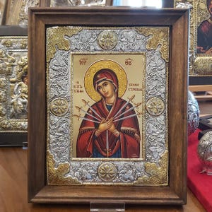 Healer Virgin Mary Icon Giatrissa, Devotional Art Gift, Religious Home ...