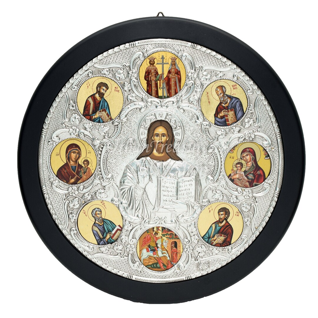 Jesus and Apostles Artwork Icon Wall Hang Plaque, Sterling Silver Icon ...