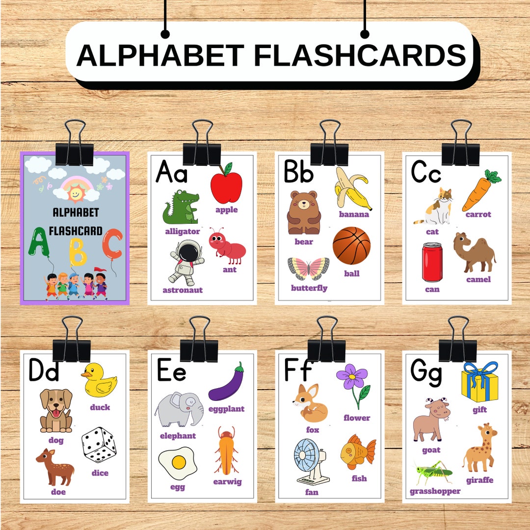 ABC Flashcards Alphabet Flashcards Toddler Flashcards Kids Flashcards ...