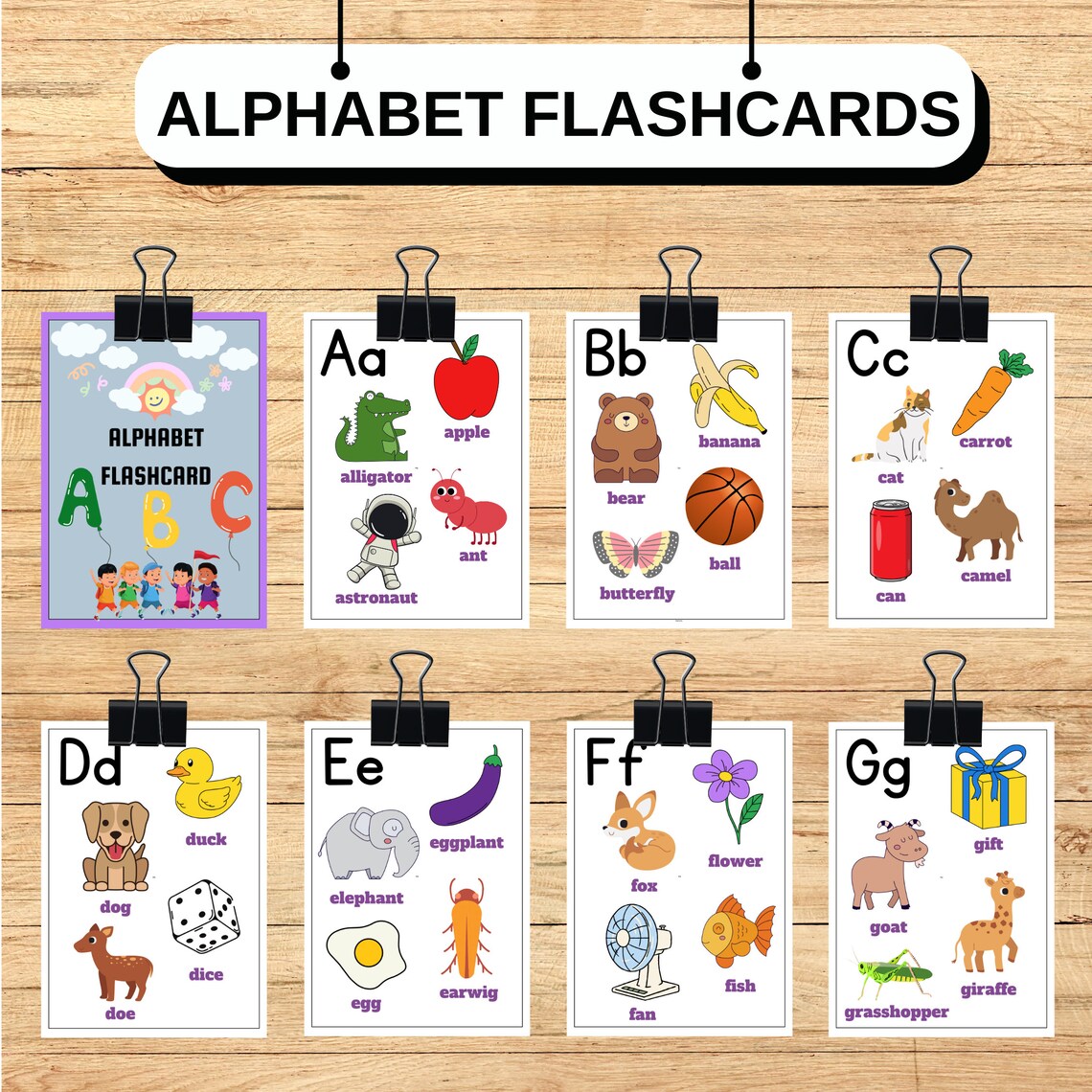 ABC Flashcards Alphabet Flashcards Toddler Flashcards Kids Flashcards ...