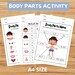 Body Parts Flashcards for Kids Printable Anatomy Activities Educational ...