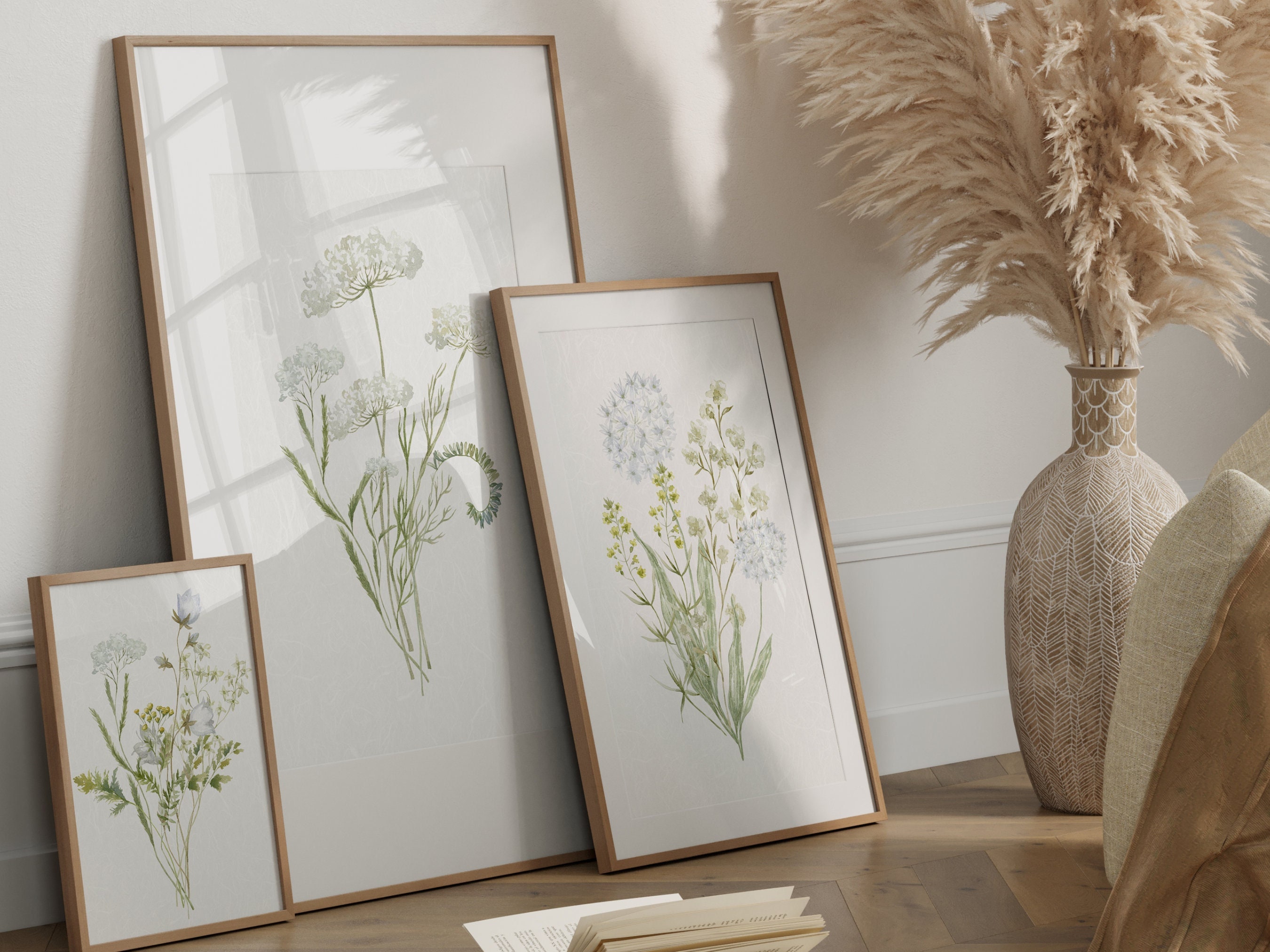 Wildflower Watercolor Wall Art Instant Download Flower Print for ...