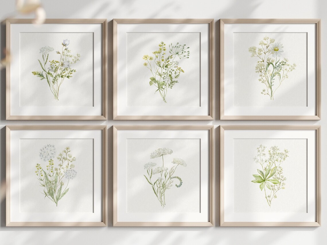 Wildflower Watercolor Wall Art Instant Download Flower Print for ...