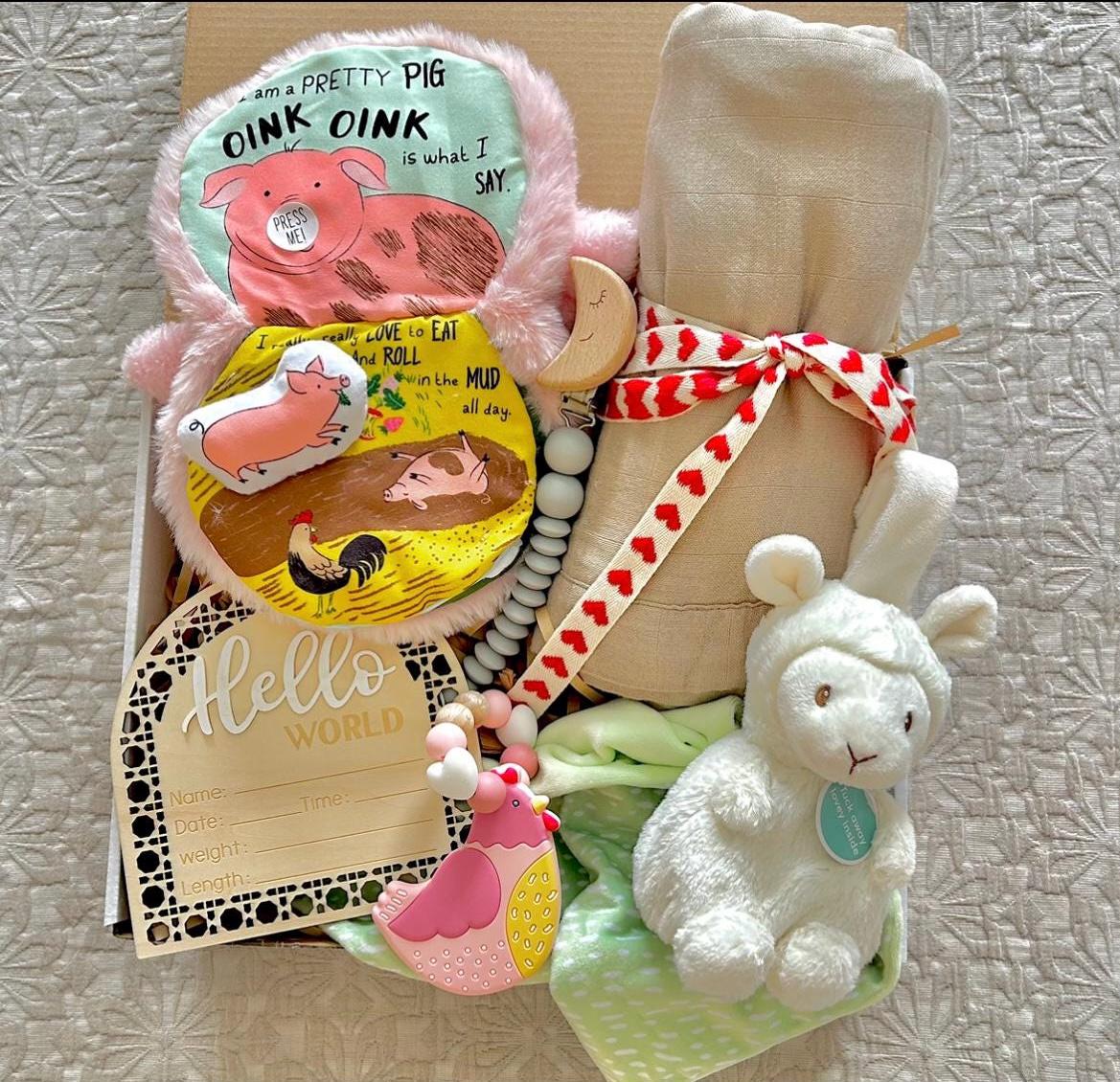 Old Macdonald Farm Animal Theme Gift Box for Babies. for Baby Showers ...