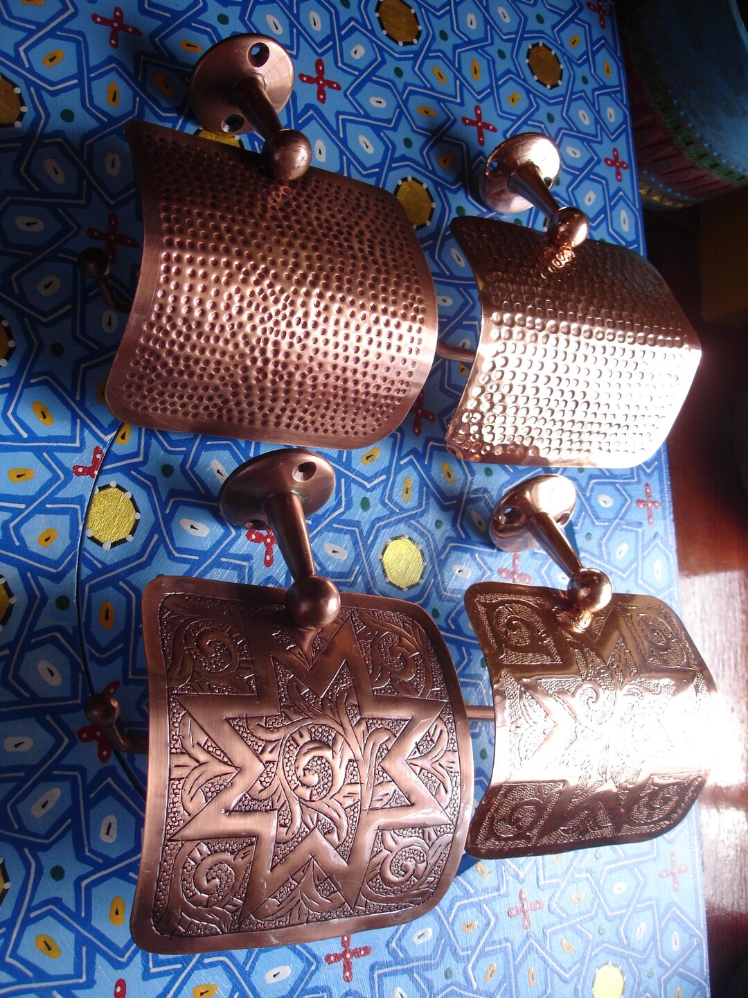 Moroccan COPPER (smaller Size) Toilet Paper Roll Holder Wall Mounted ...
