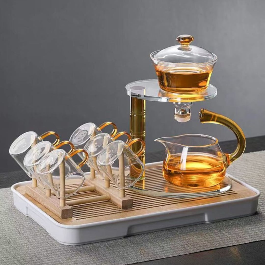 Magnetic Robe Tea Set Kung Fu Tea Set Transparent Glass Teapot Fully ...
