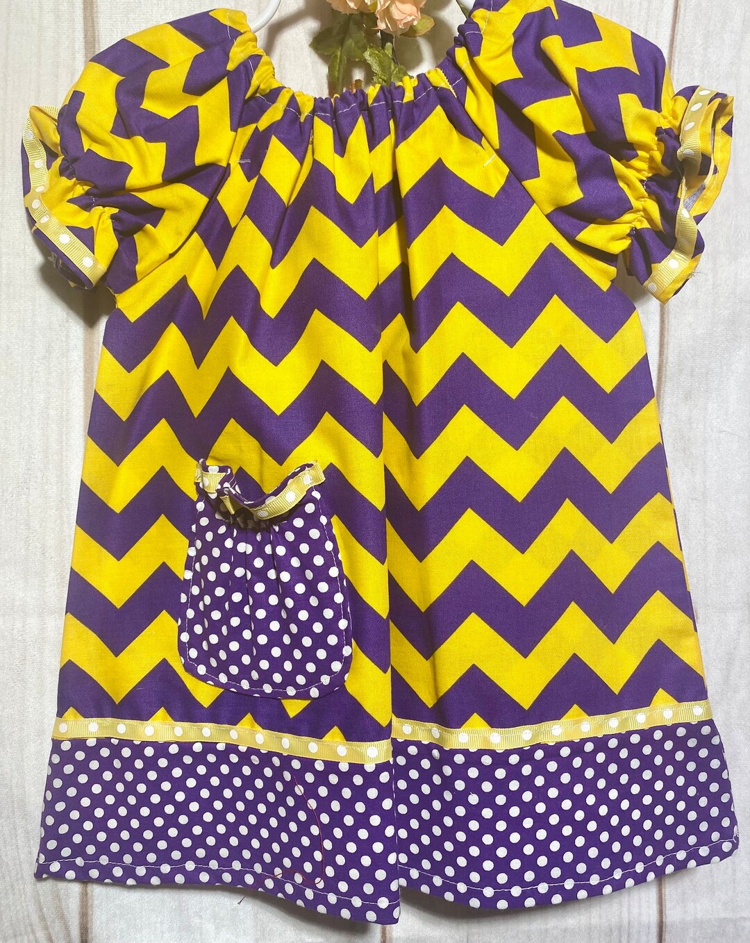 Louisiana State University Tigers Handmade Two-piece Dress Set for Baby ...