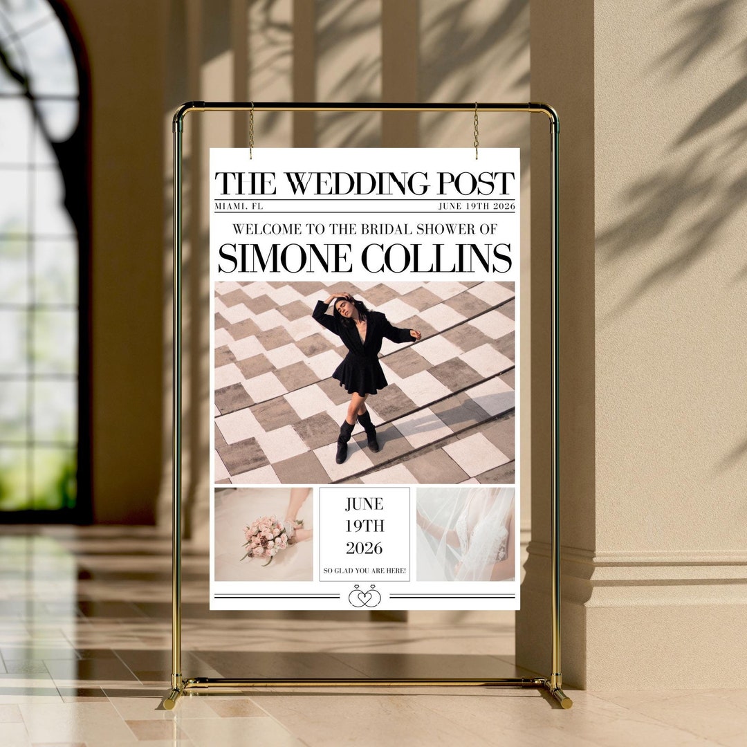 Sign Bundle - Bridal Shower, Four Classy Welcome Signage Template - 4 ...