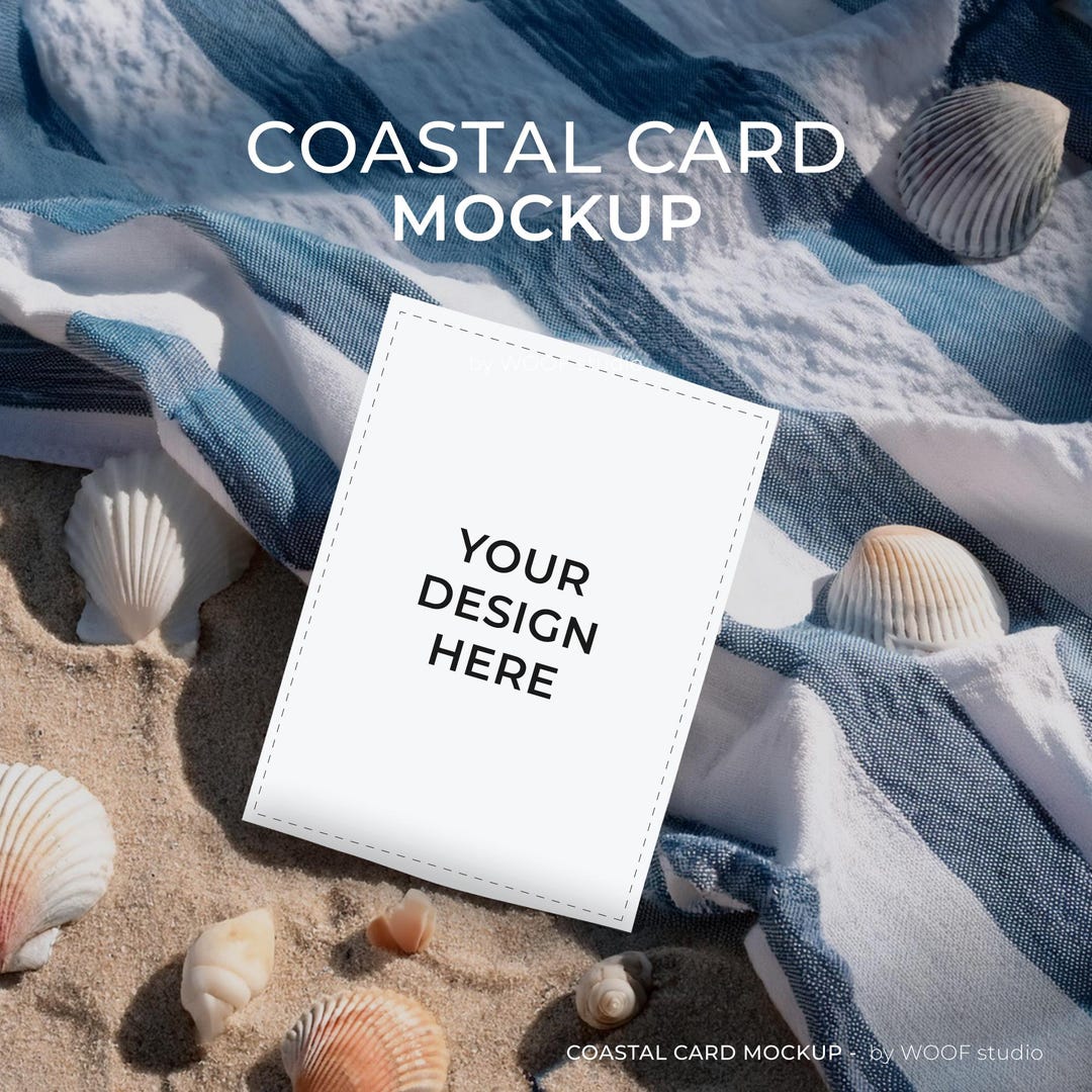 Coastal Card Mockup, California Coast Art Mockup, Oregon Coast Mockup ...