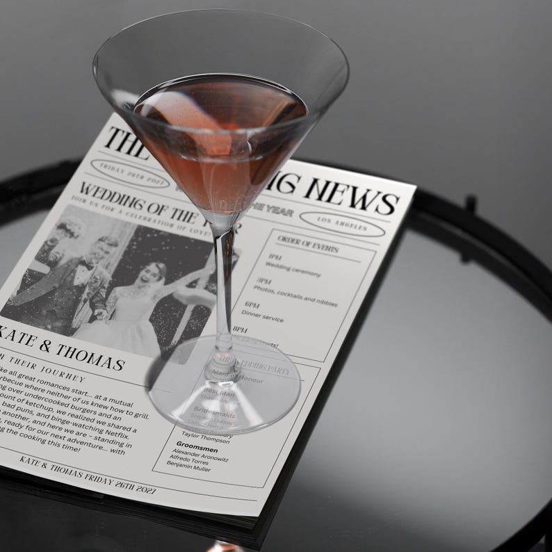 Classic Large Wedding Newspaper, Fully Editable, Table Games + Answers ...