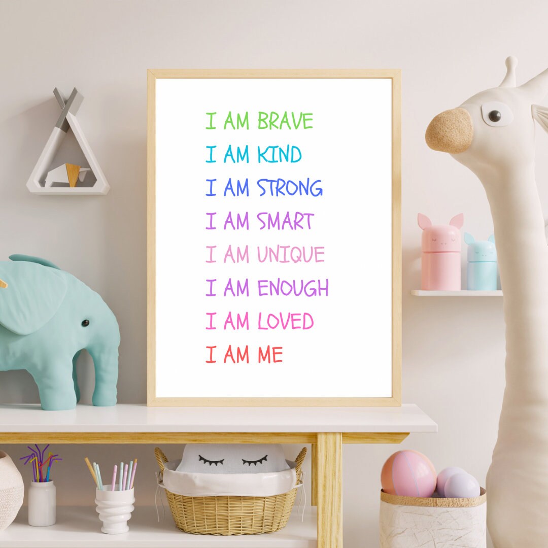 Positive Affirmations, Positive Affirmations for Kids, Classroom Poster ...