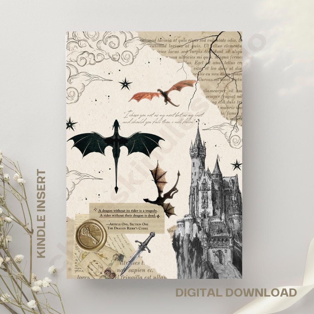 Fourth Wing Kindle Digital Insert | Fourth Wing Insert | Clearcase ...