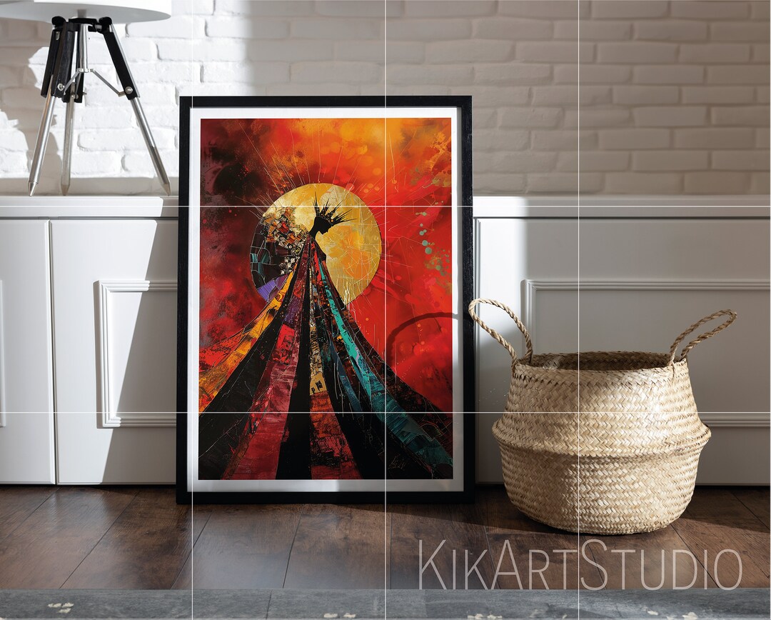 Poster Colors Queen Neptune Art Deco Design Print Wall Digital Poster ...