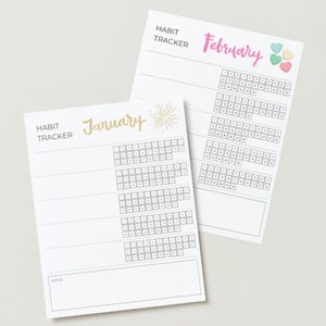 Daily Habit Tracker | Editable Canva Template | Customizable | Instant ...
