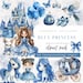 Blue Princess Dress Clipart, Watercolor Princess PNG, Blue Princess ...