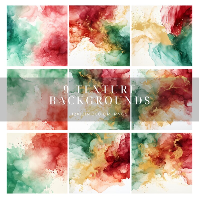 Watercolor Abstract Christmas Background Digital Paper Scrapbook ...