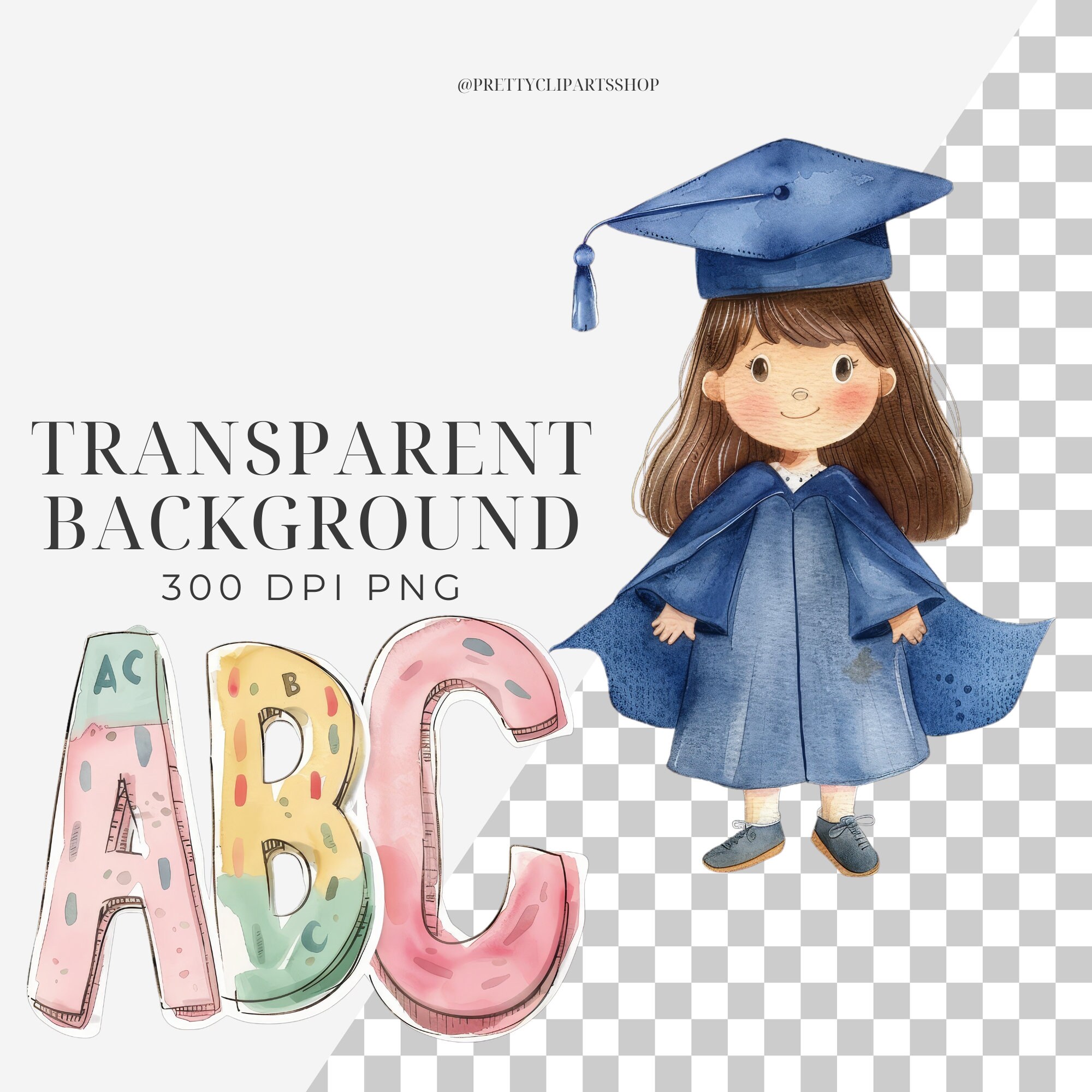 Watercolor Back to School Clipart, School Bus, Backpack, Pencil ...