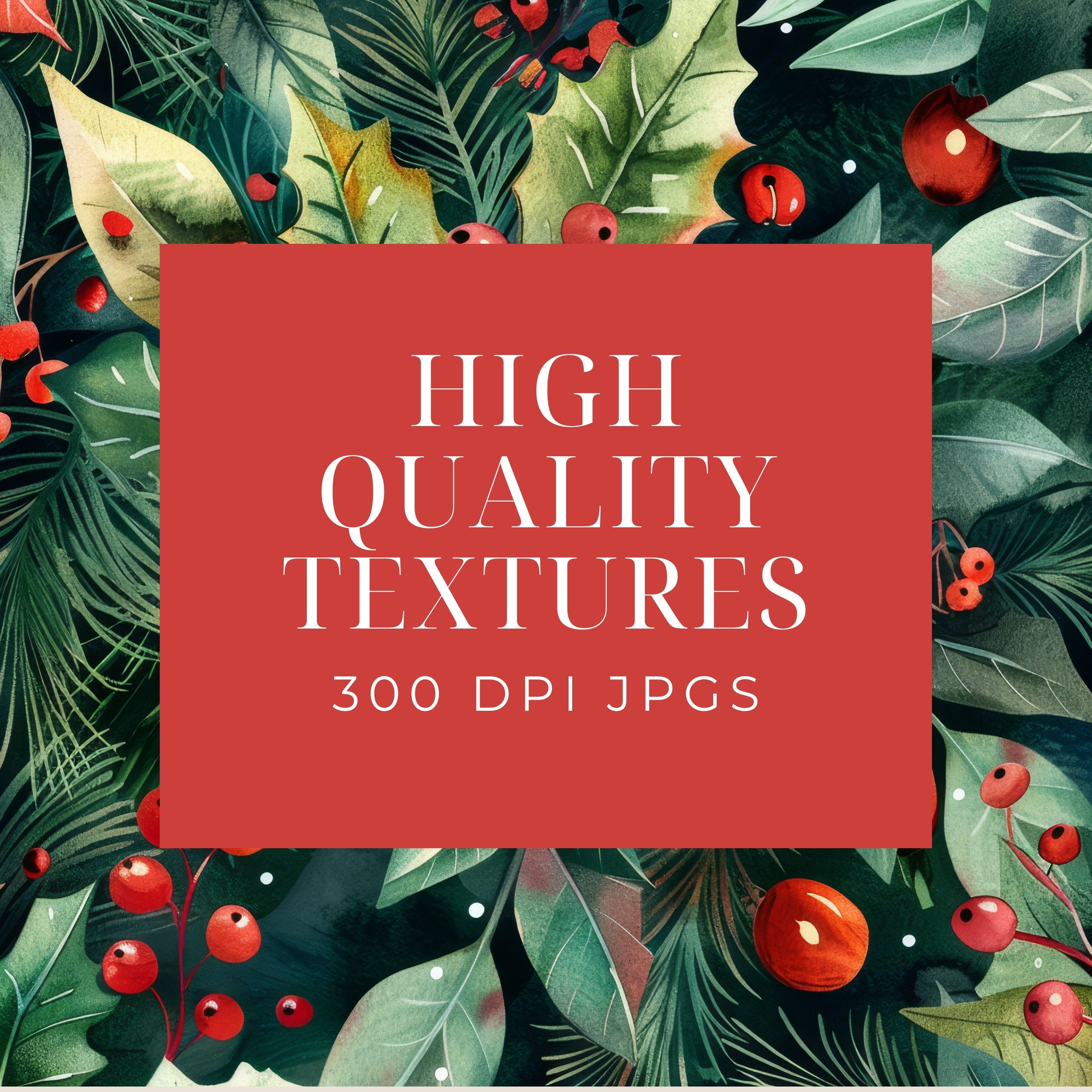 9 Christmas Floral Seamless Pattern Printable Scrapbook Paper for ...