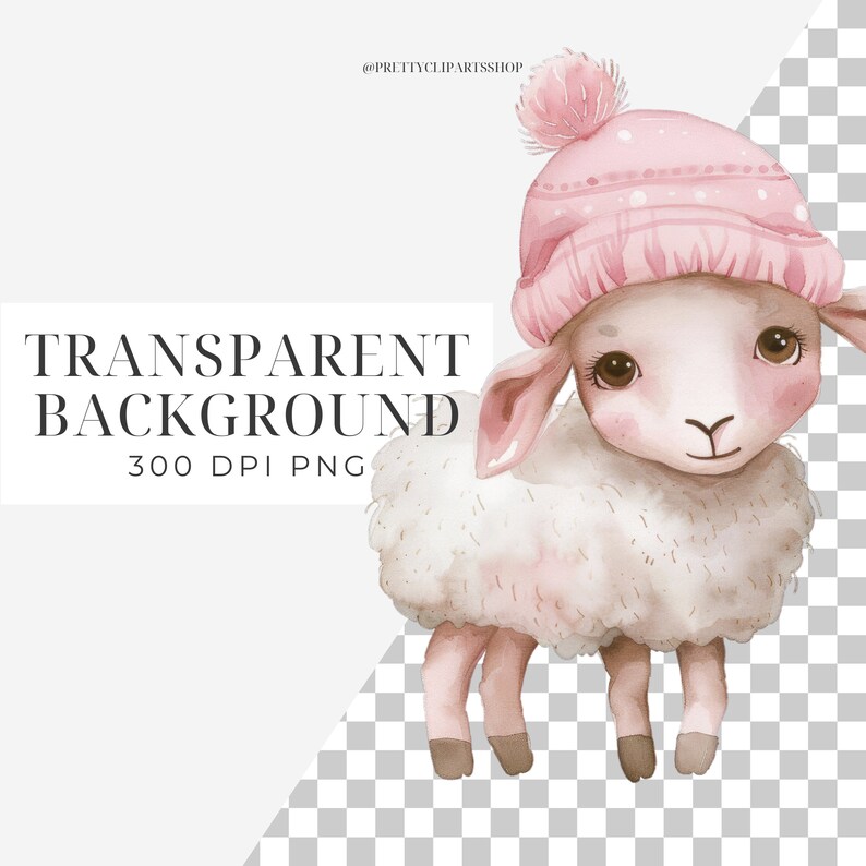 Watercolor Sheep Clipart, Baby Sheep Clipart, Nursery Art, Kids Clipart, Lamb Watercolor, Cute ...