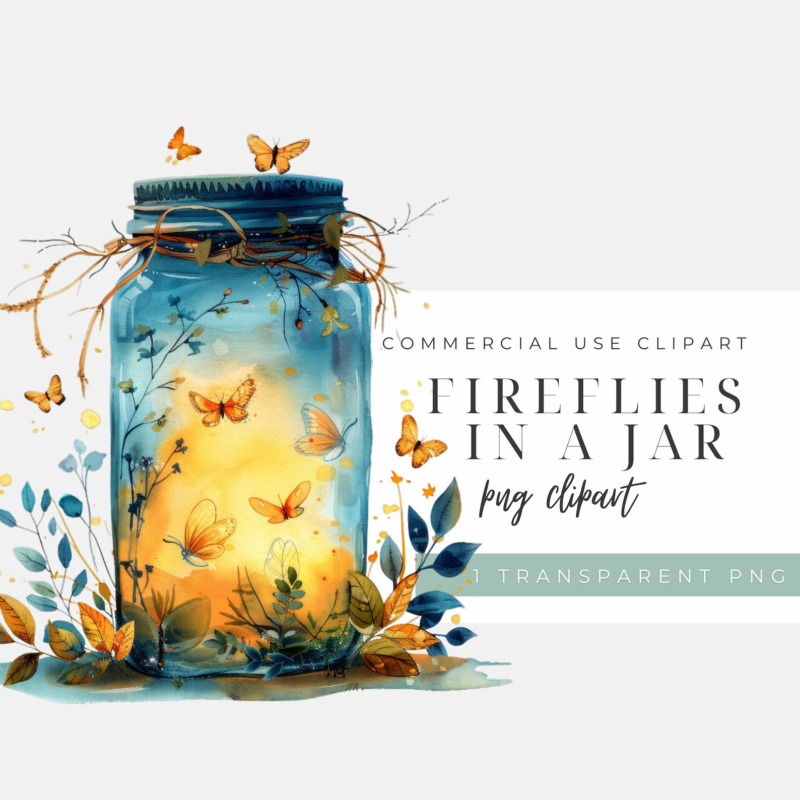 Fireflies in a Jar Commercial Use, Fantasy PNG Transparent Clipart ...