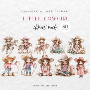 Cute Cowgirl Clipart, Pink Cowgirl PNG, Baby Girl Cow Girl Clipart ...