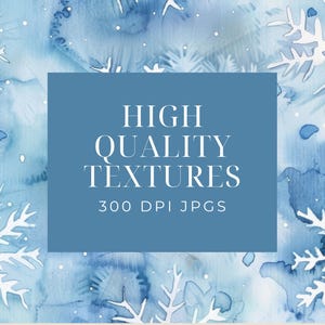 9 Watercolor Snowflakes Seamless Pattern for Commercial Use, Watercolor ...