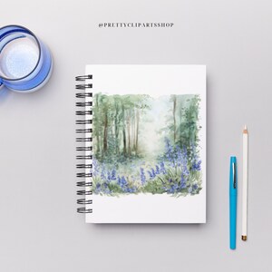 Denim Girl Watercolor Clipart, Bluebells Clipart, Commercial Use ...