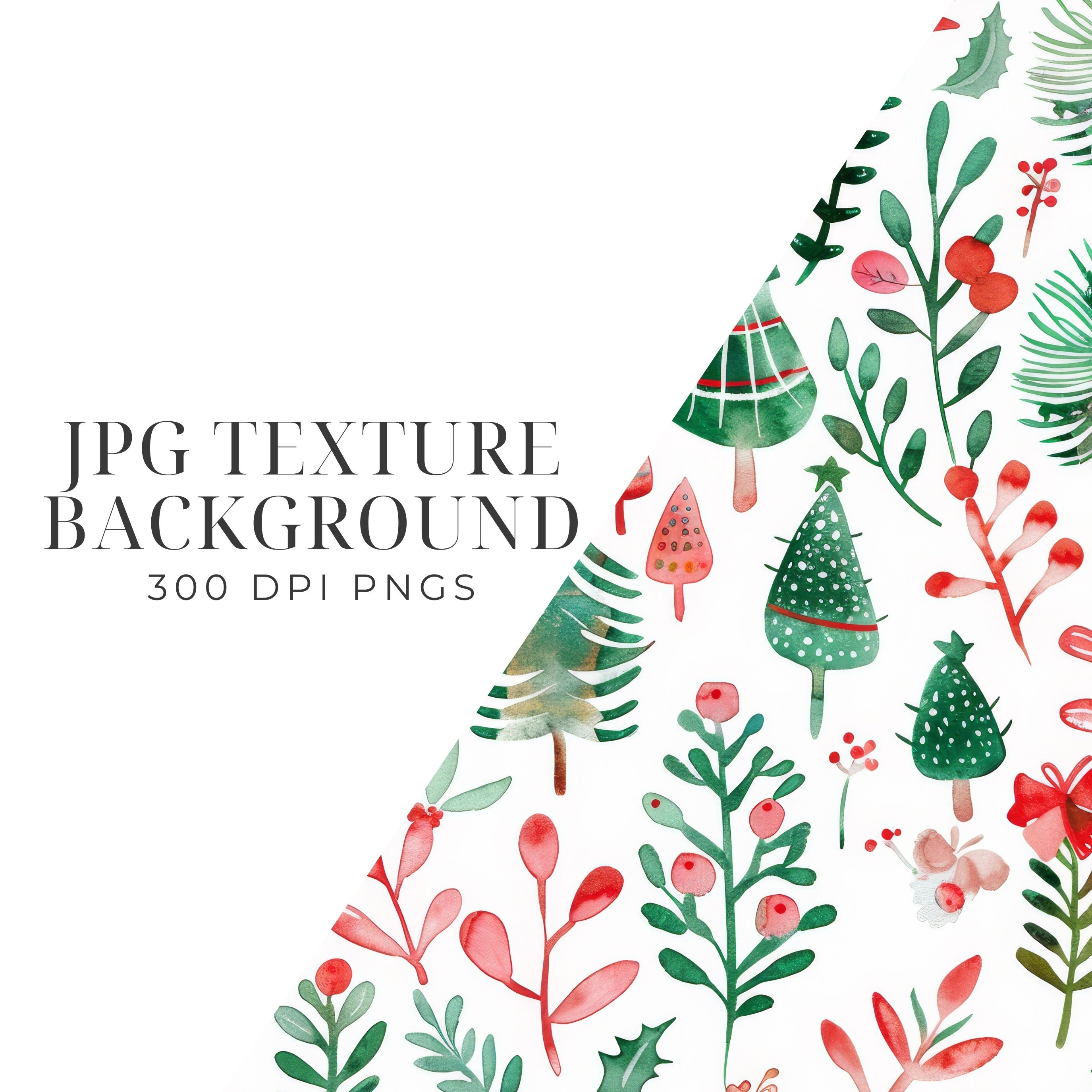 9 Christmas Floral Seamless Pattern Printable Scrapbook Paper for ...