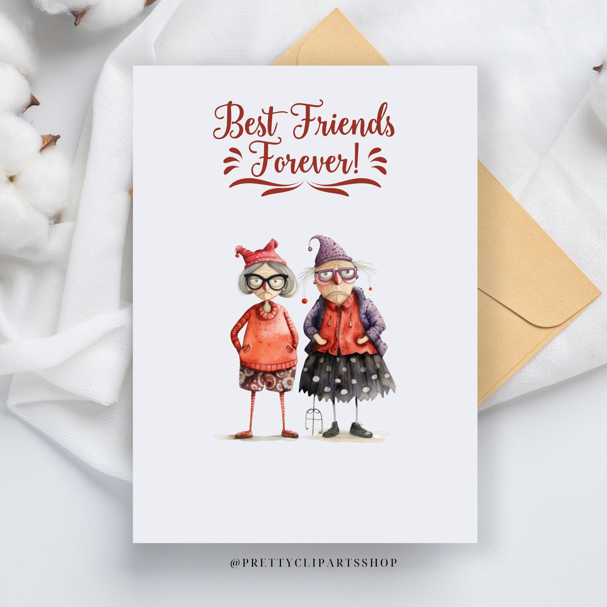 Grumpy Old Lady Clipart, Quirky Granny PNG, Commercial Use, Watercolor ...