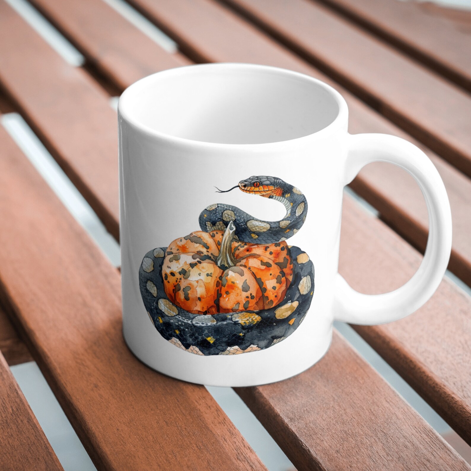 Watercolor Snakes and Pumpkins Clipart Set, Halloween Clipart, Animal ...