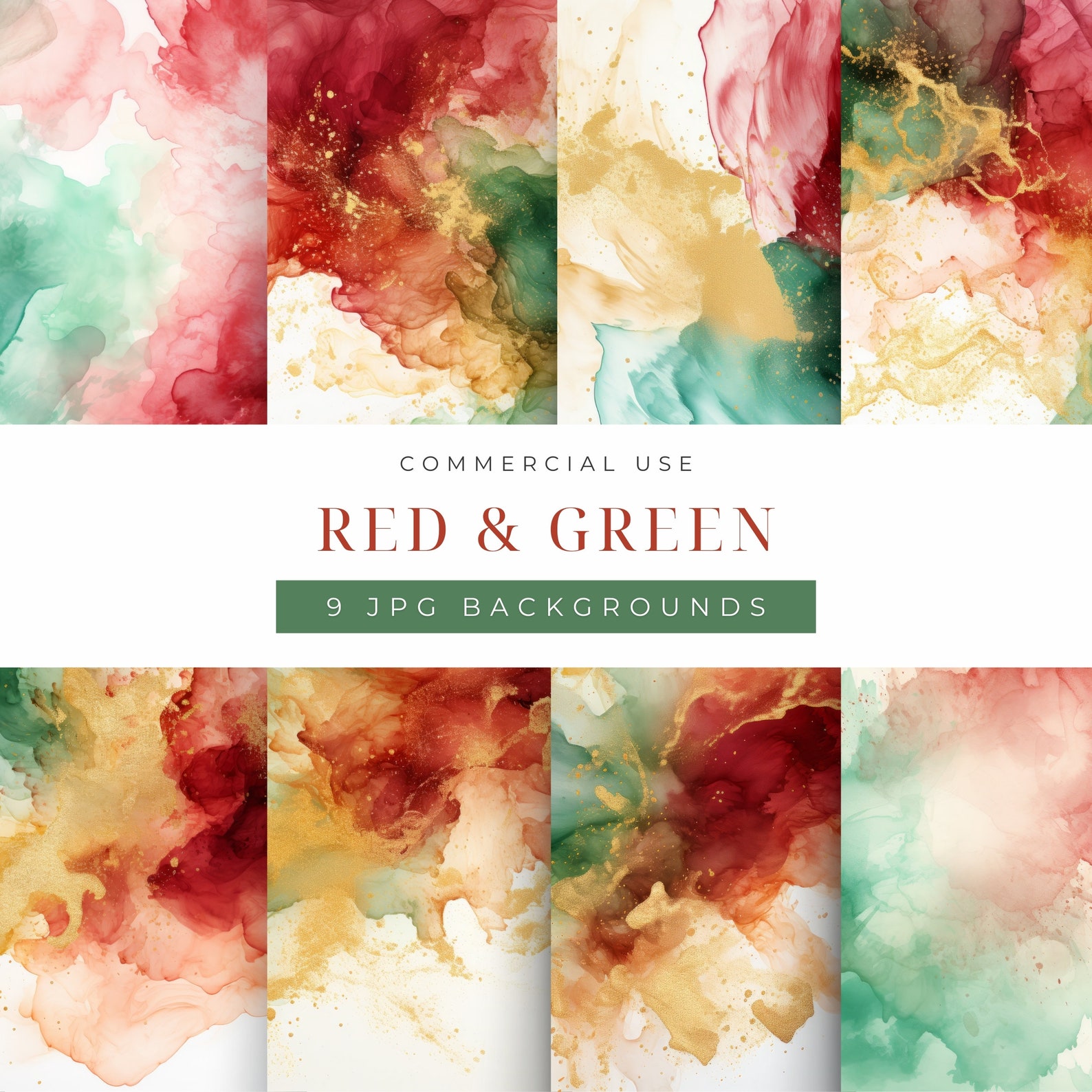 Watercolor Abstract Christmas Background Digital Paper Scrapbook ...