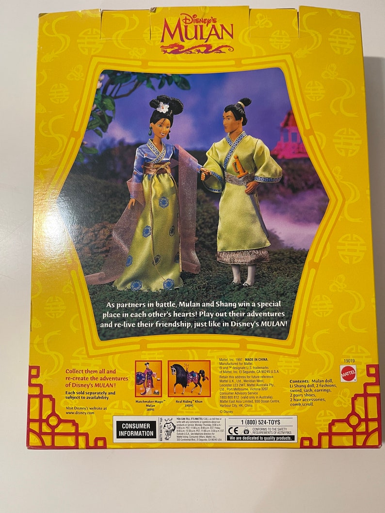 Mulan & Shang Barbie Dolls - Etsy