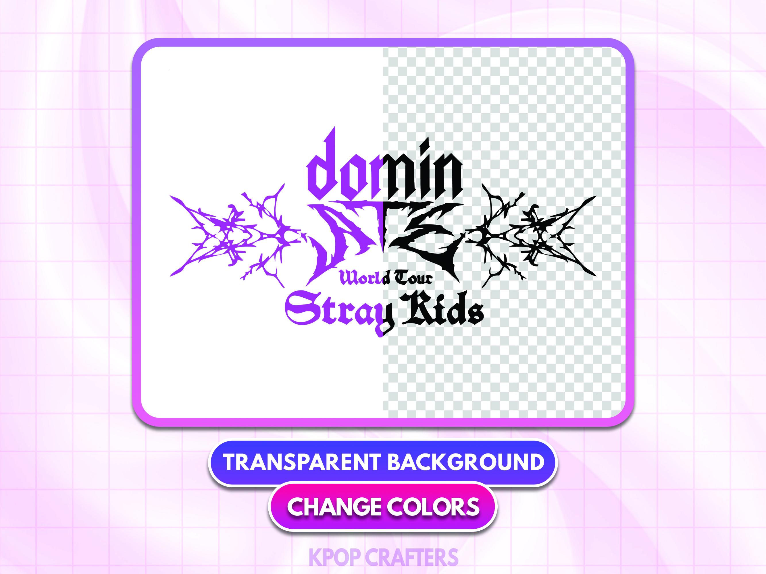 Dominate World Tour Stray Kids - SVG, PNG - Stay Kpop Sticker Vector ...