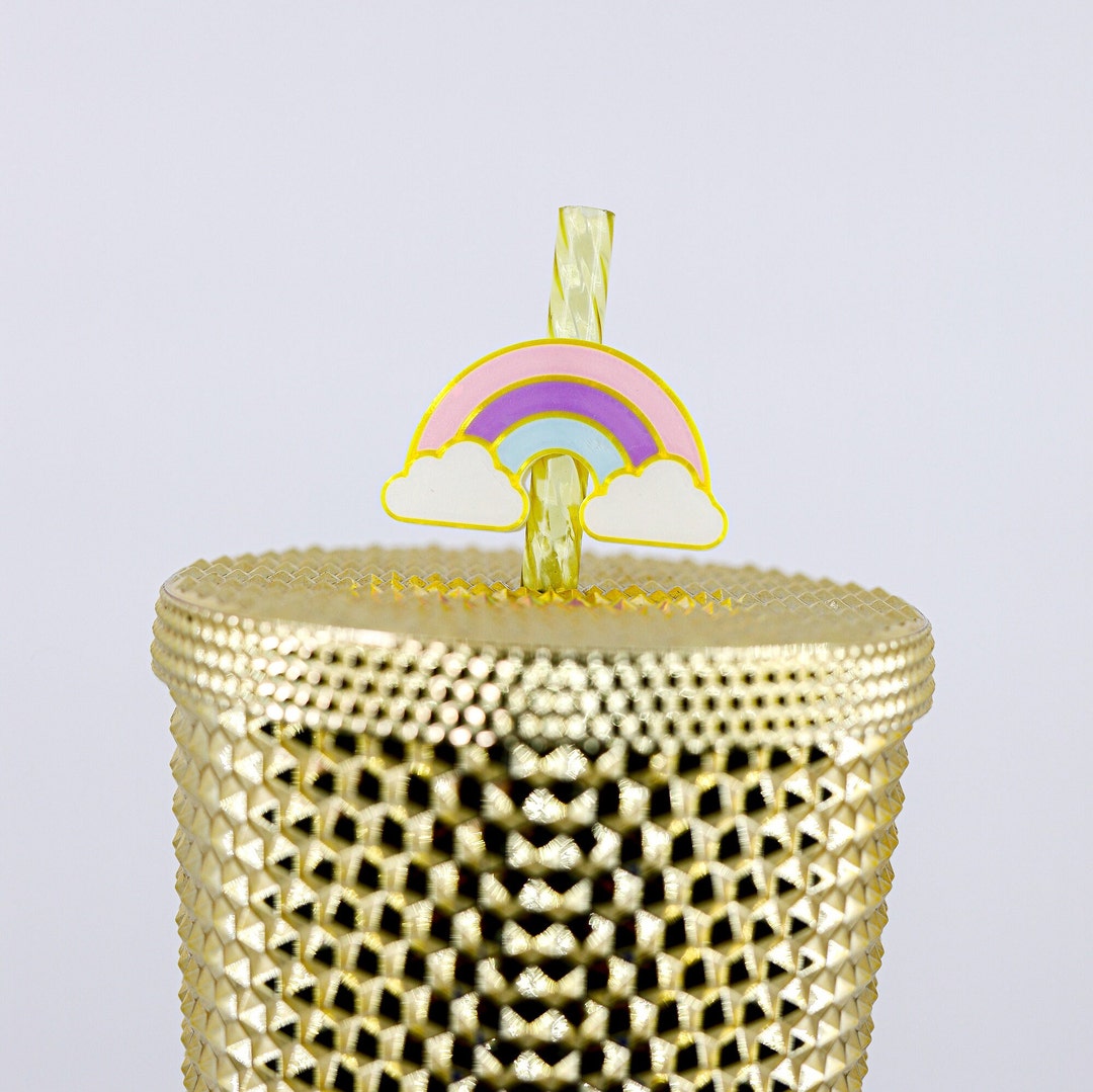 Straw Charm for Stanley Starbucks Straws | Straw Topper | Rainbow | Cup ...