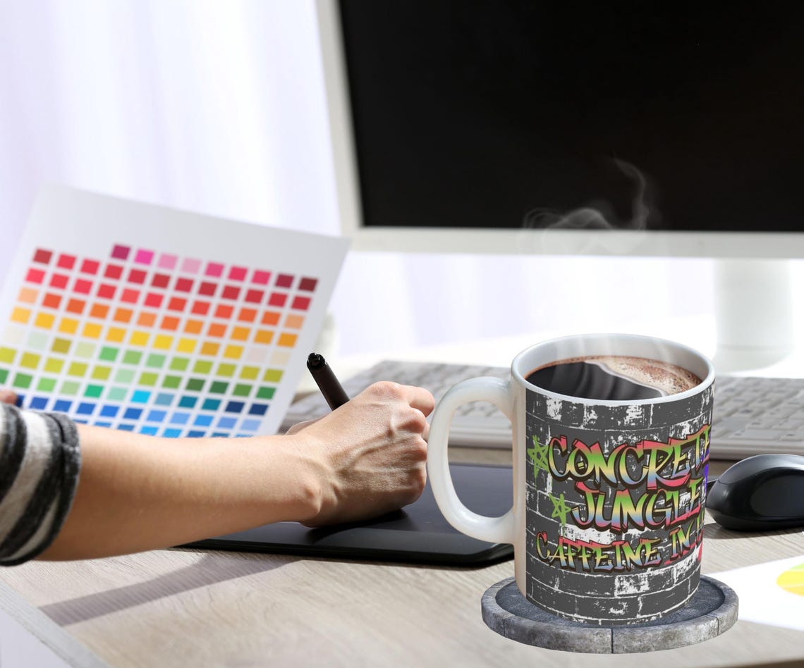 Concrete Jungle Coffee Mug/urban Streetwear Bear/urban Bear Mug/hipster ...