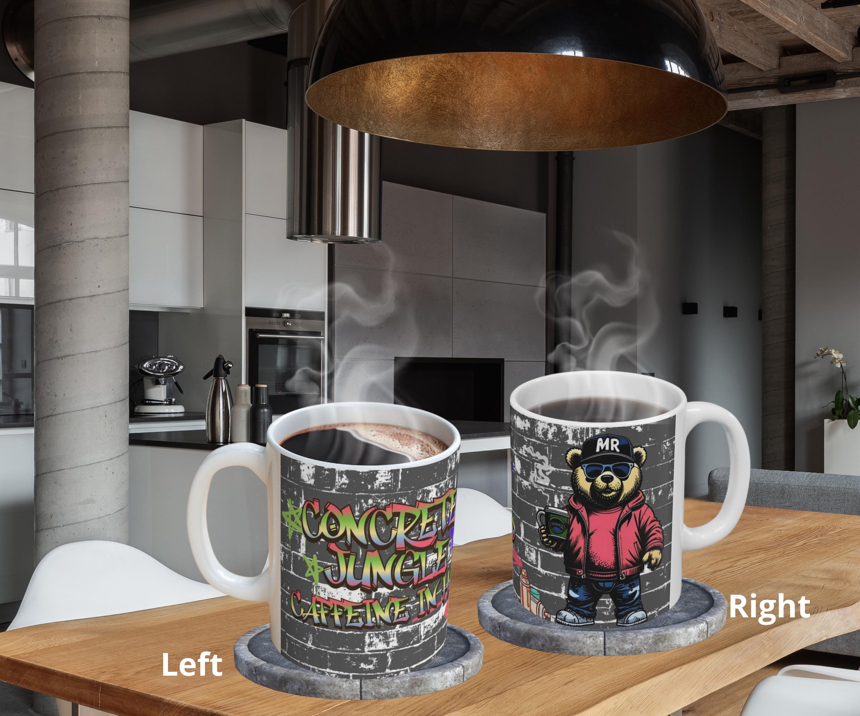 Concrete Jungle Coffee Mug/urban Streetwear Bear/urban Bear Mug/hipster ...