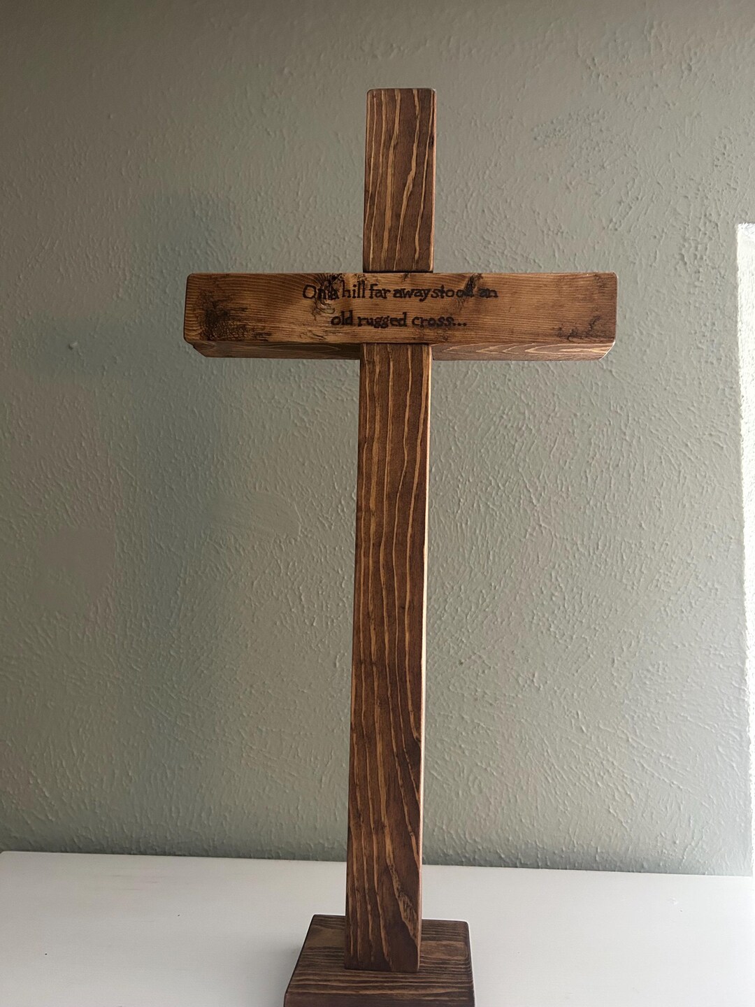 Handcrafted Engraved Wood Cross - Etsy
