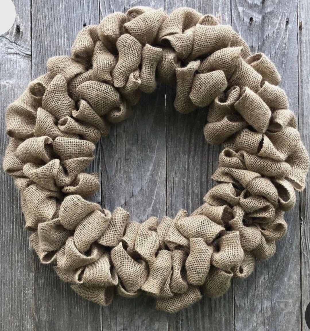 Natural Burlap Wreath - Etsy
