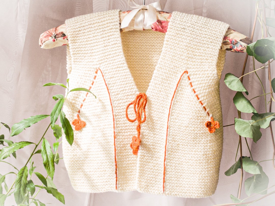 9-12 Months Baby Vest, Beige Baby Girl Vest, Baby Birthday Gift, Baby ...