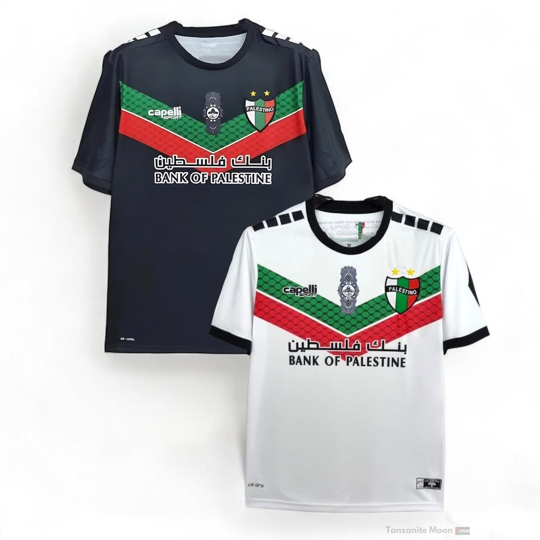 Palestine Football Jersey Black and White | Support Palestine Soccer ...